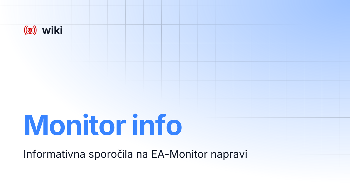 Monitor info | wiki